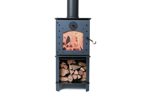 Warmington Studio Stove Wood Fire including Standard 4.2m Freestanding ...