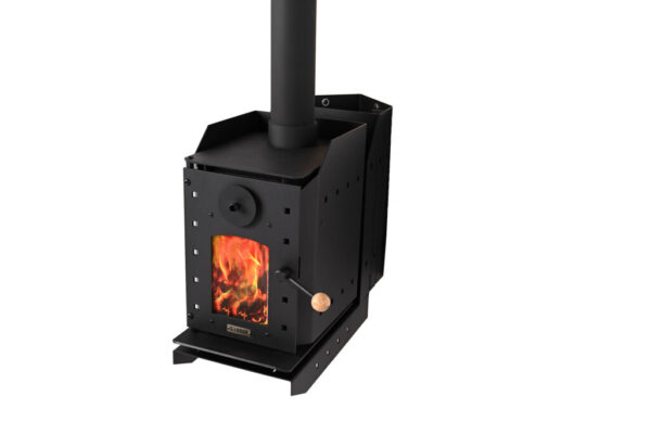 Warmington Studio Compact Wall Mount Wood Burner including Standard 4 ...