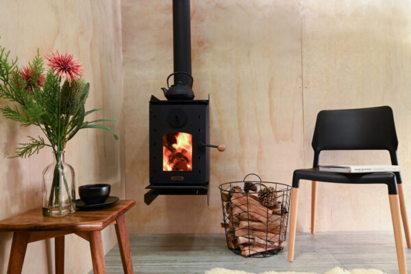 Warmington Studio Compact Wall Mount Wood Burner including Standard 4 ...
