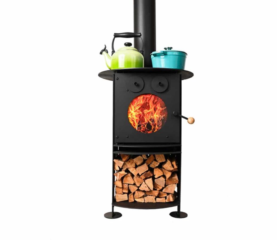 Warmington Studio OOH-AH Wood Fire including Standard 4.2m Freestanding ...