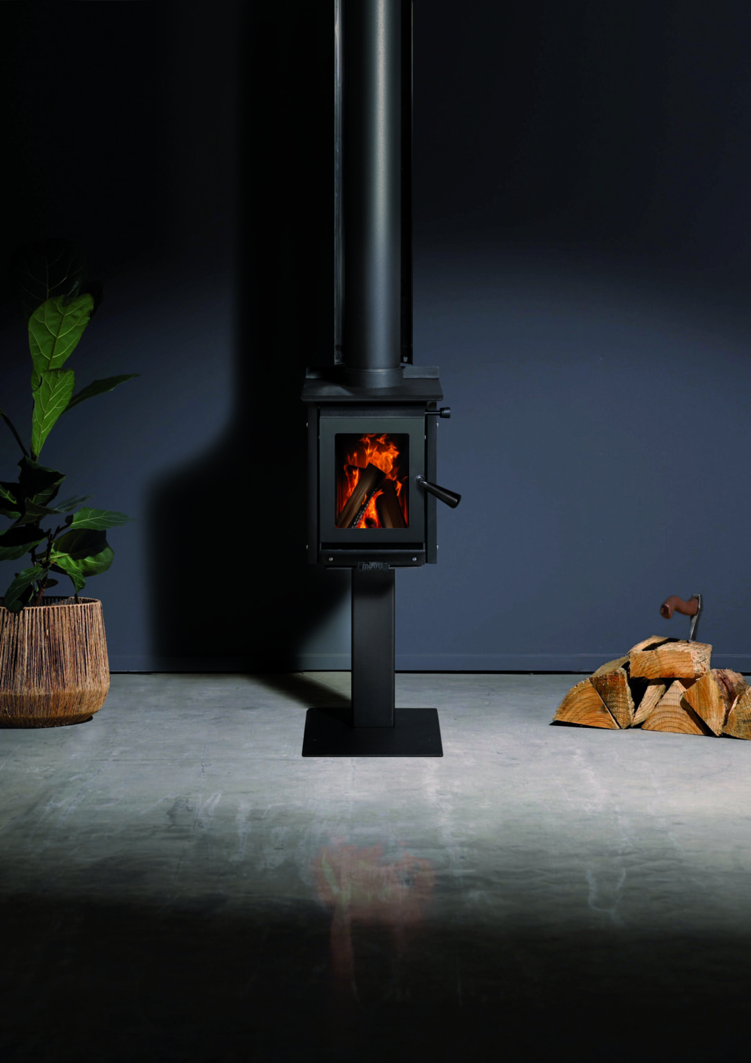 Metro Micro Rad Wood ULEB Fire including Standard 4.2m Flue Kit